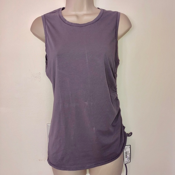 lululemon athletica | Tops | Lululemon Plum Gray Ruched Side Top | Poshmark